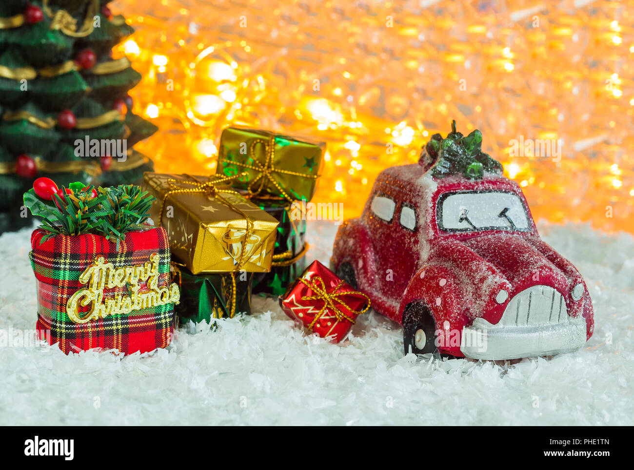 Christmas holiday, miniature car Stock Photo - Alamy