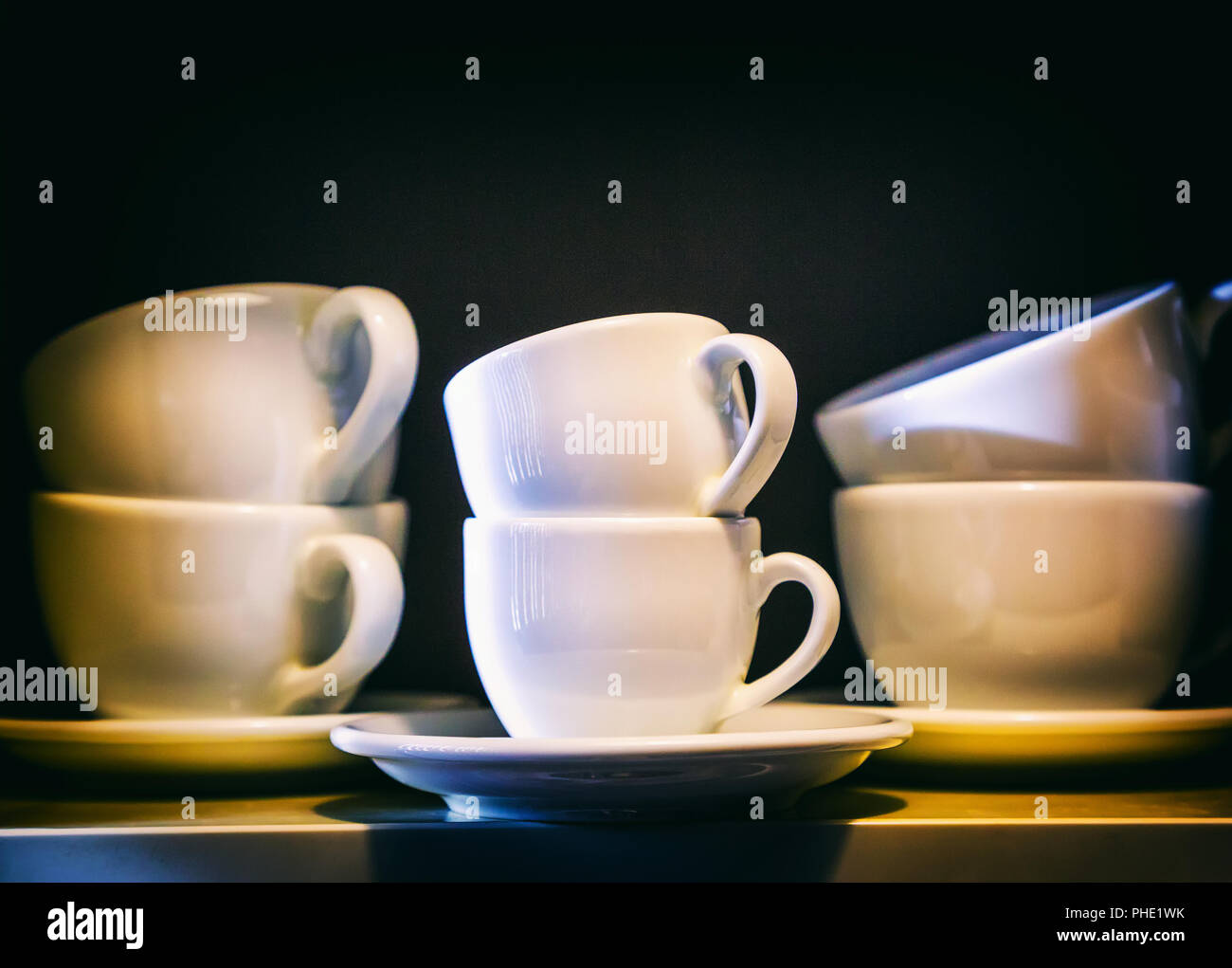 Cups and plate, dishes Stock Photo - Alamy