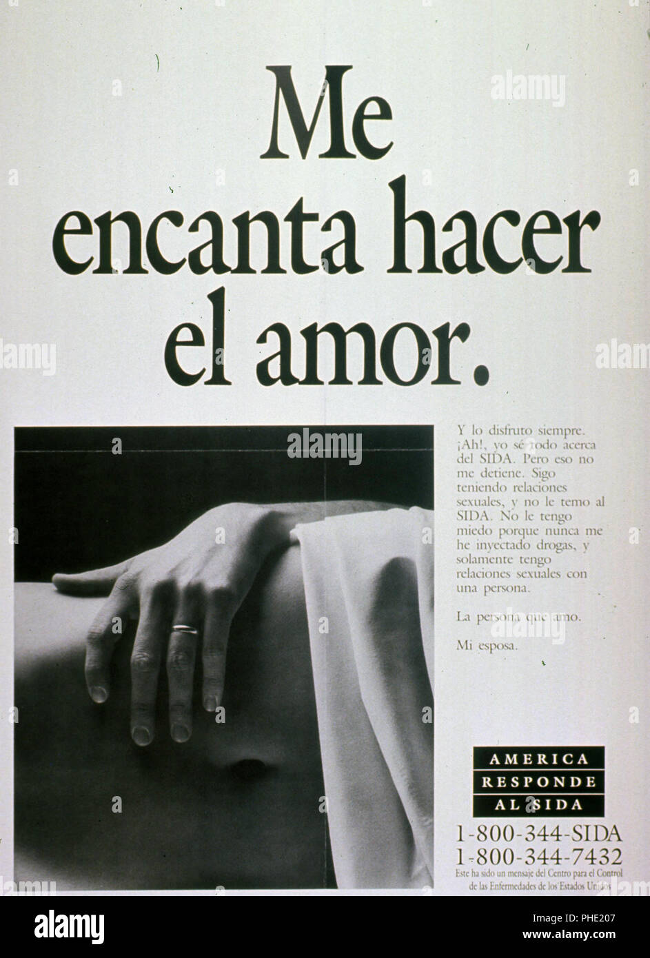 1980s Era HIV AIDS Prevention Public Service Poster Stock Photo - Alamy