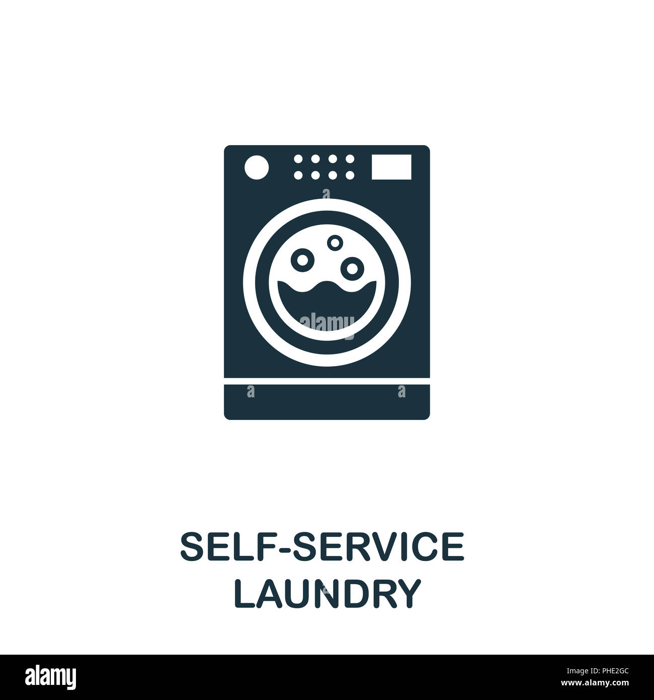 Self-Service Laundry creative icon. Simple element illustration. Self ...