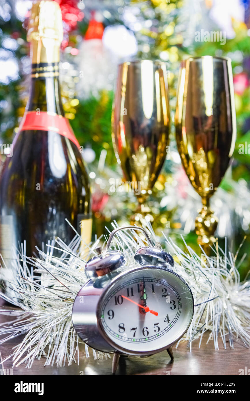 champagne glass, watch holiday Stock Photo - Alamy