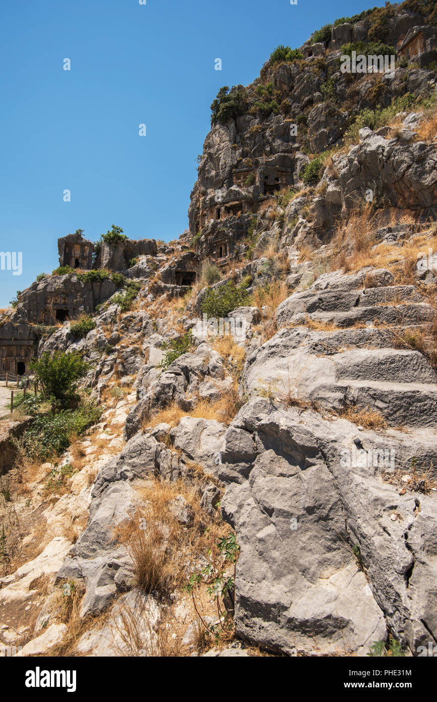 Ancient lycian Myra rock tomb Stock Photo - Alamy