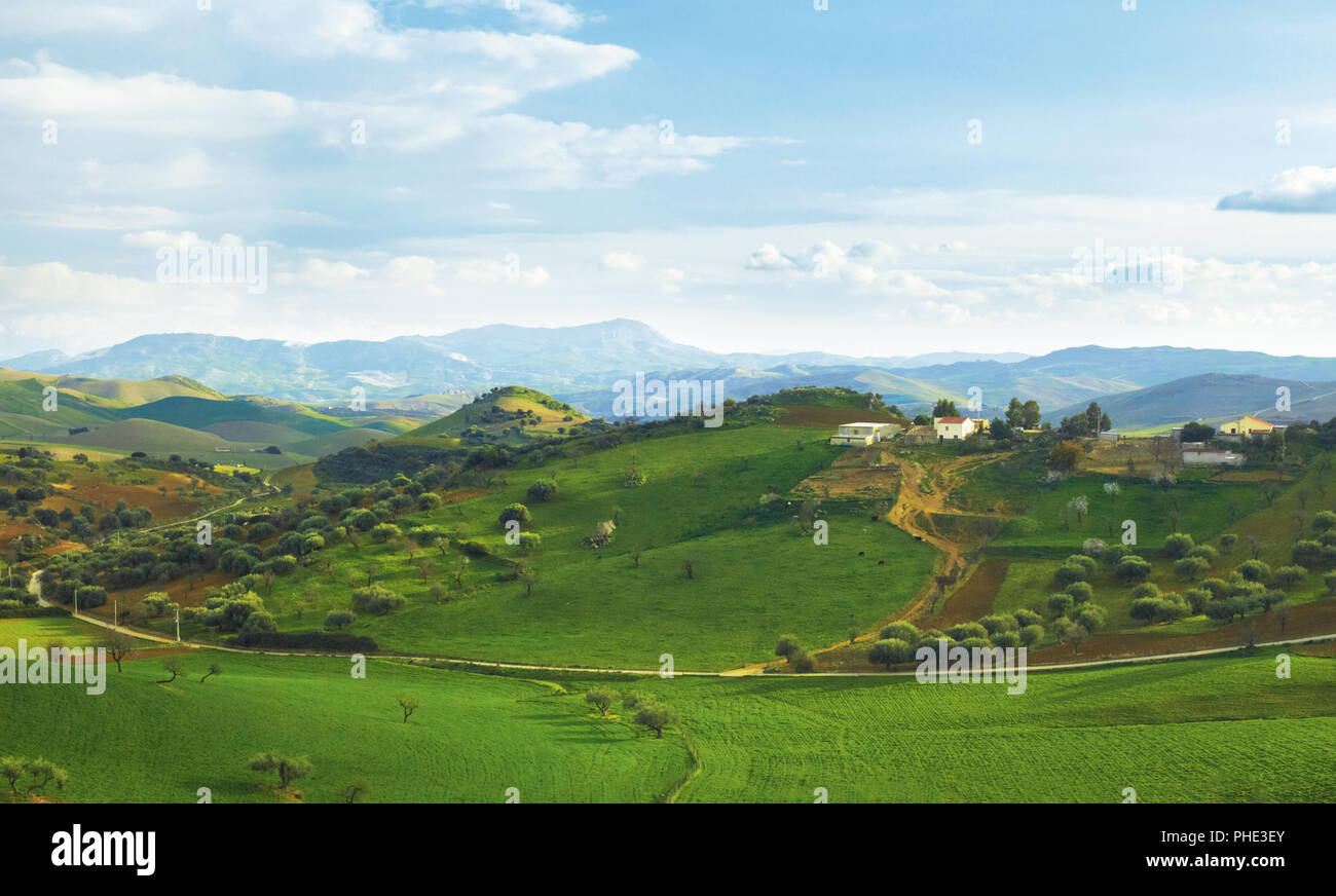 Italian farm in the mountains Stock Photo - Alamy