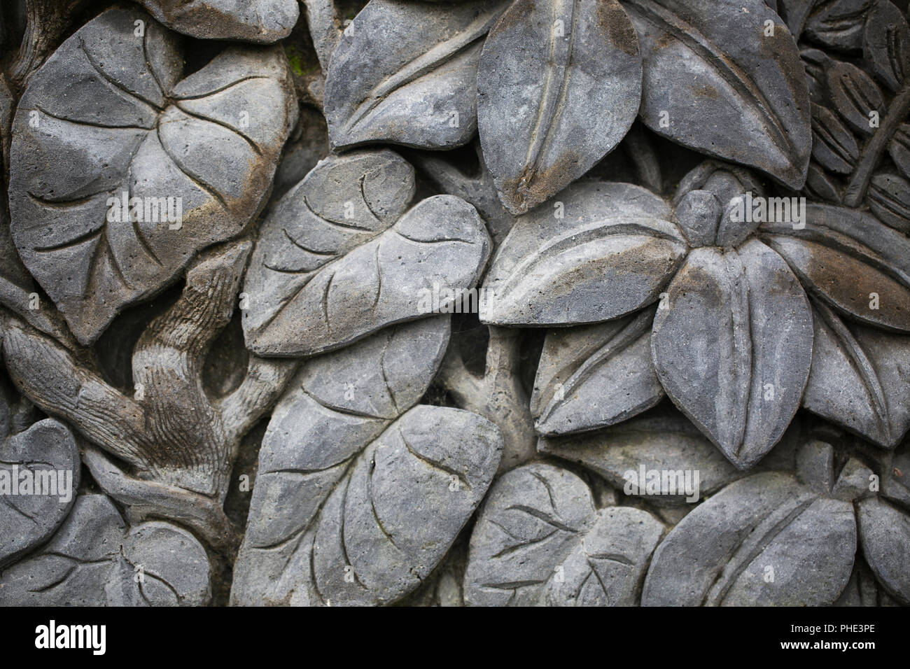 Ornamental bas-relief of a jungle carved in an old tree Stock Photo - Alamy