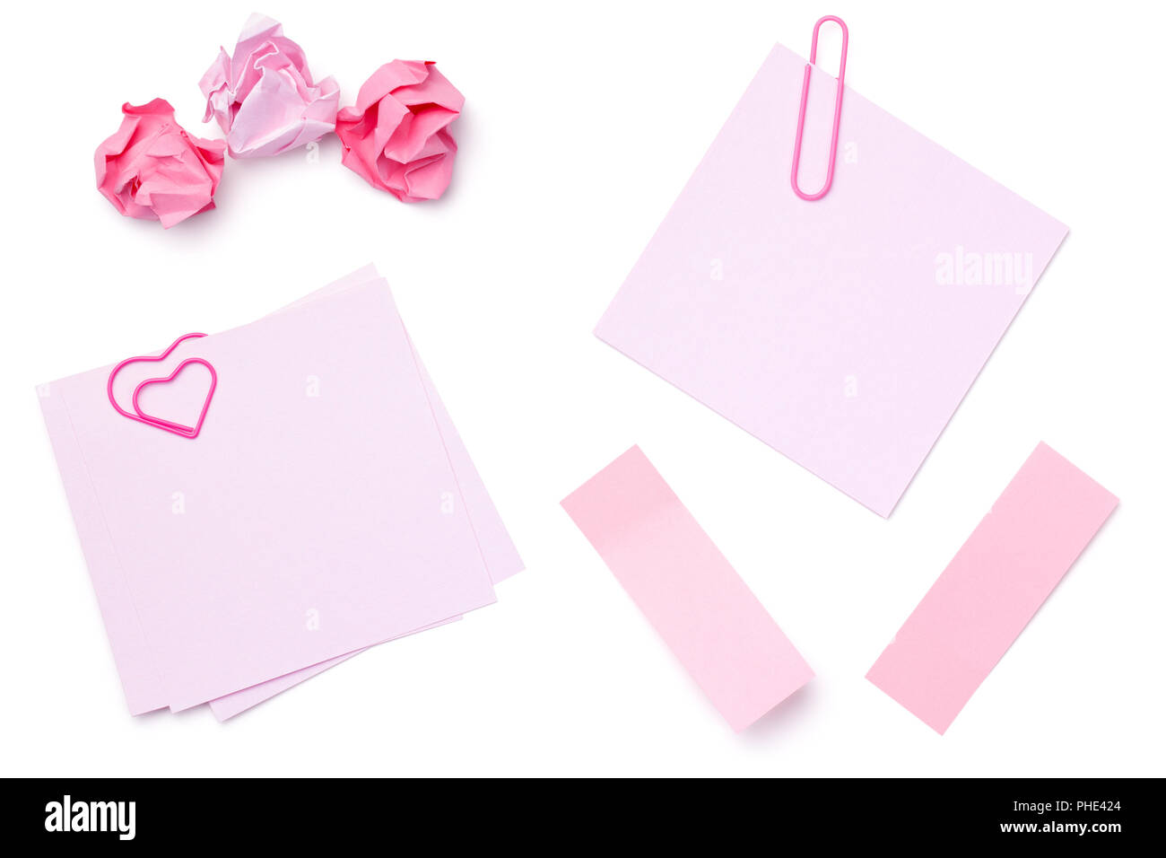 Sticky Post Note Paper Isolated on White Background Stock Photo - Alamy