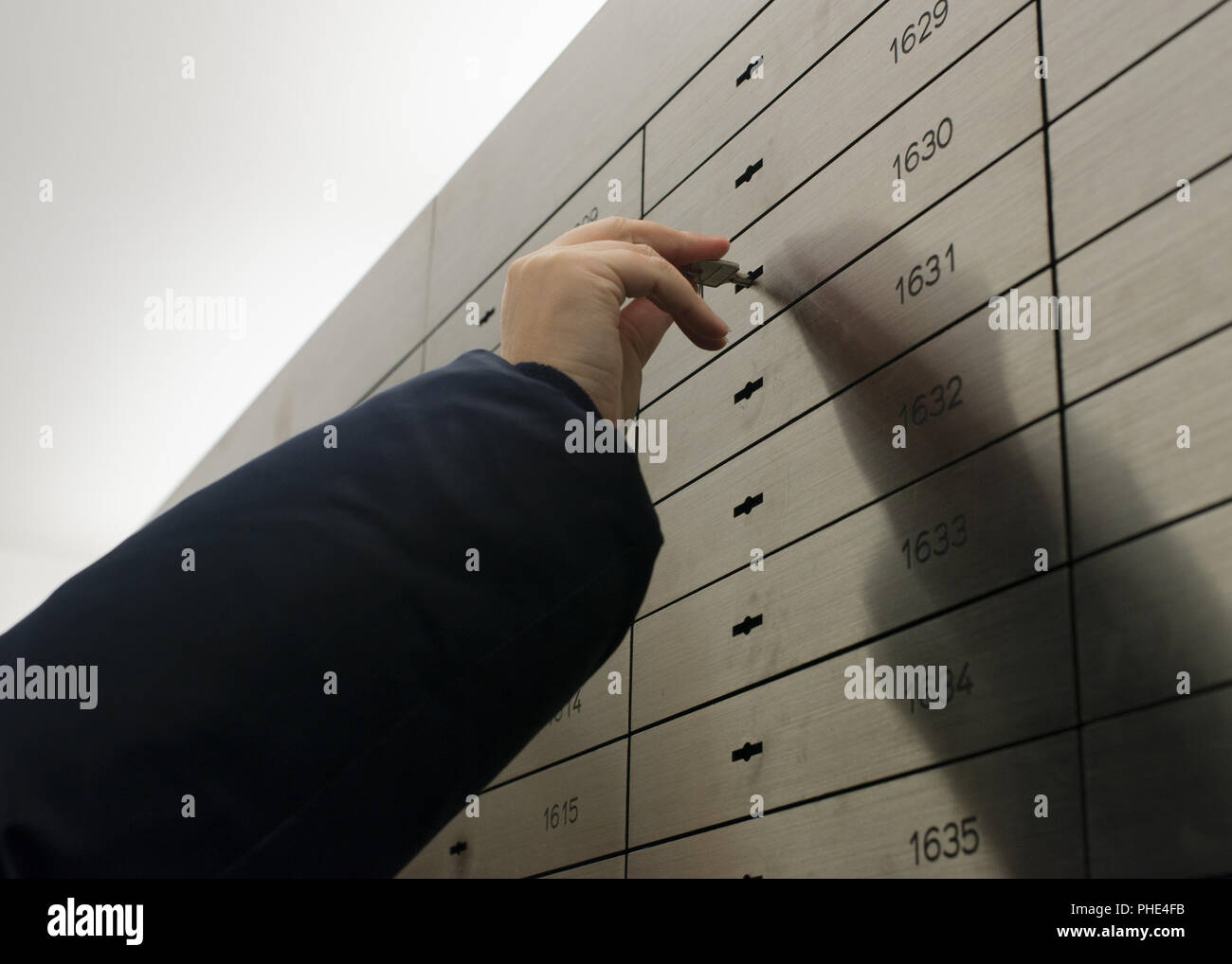 Open locker in a vault of a bank Stock Photo - Alamy