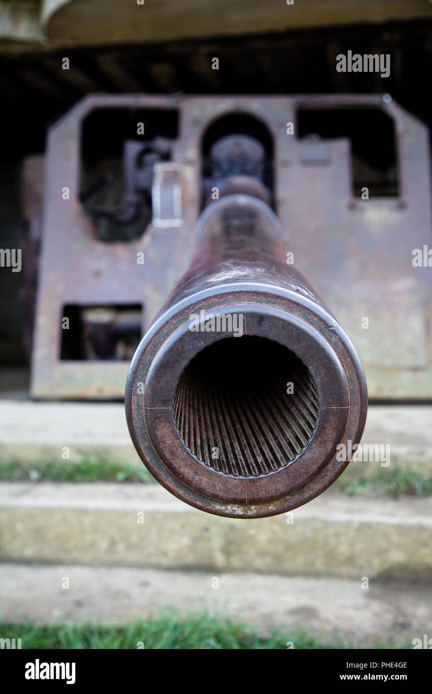 The german artillery battery at longues sur mer hi-res stock ...