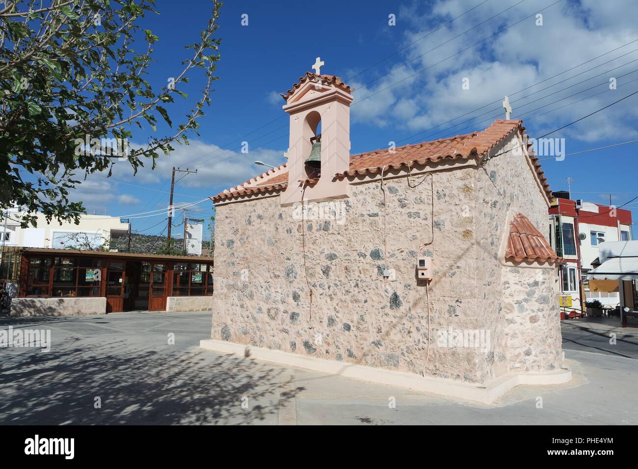 Crete, small church in Stalis Stock Photo - Alamy