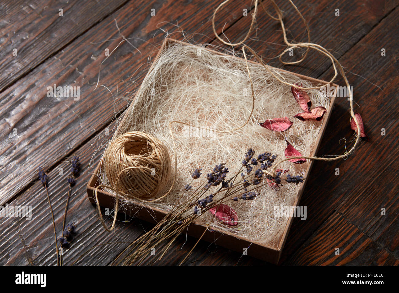 Bunch of several dried lavender branches Stock Photo - Alamy