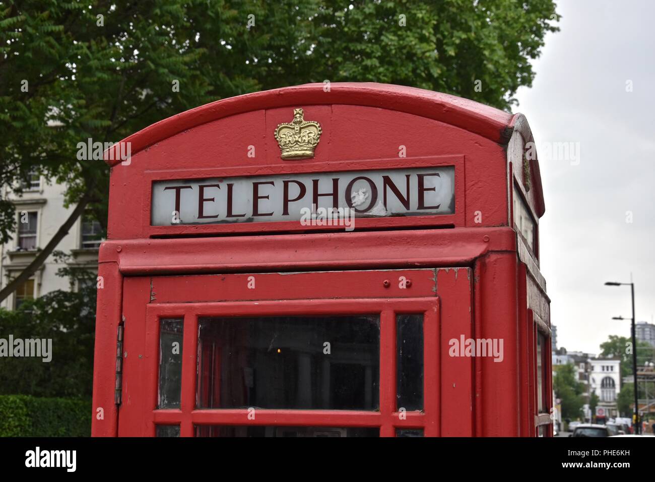 Iconic red London telephone booths operated by Royal Mail, London ...