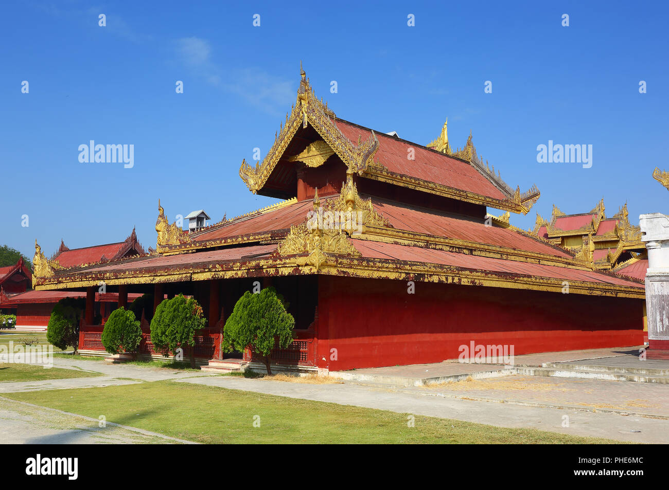 Royal Palace in Mandalay, Myanmar Stock Photo - Alamy