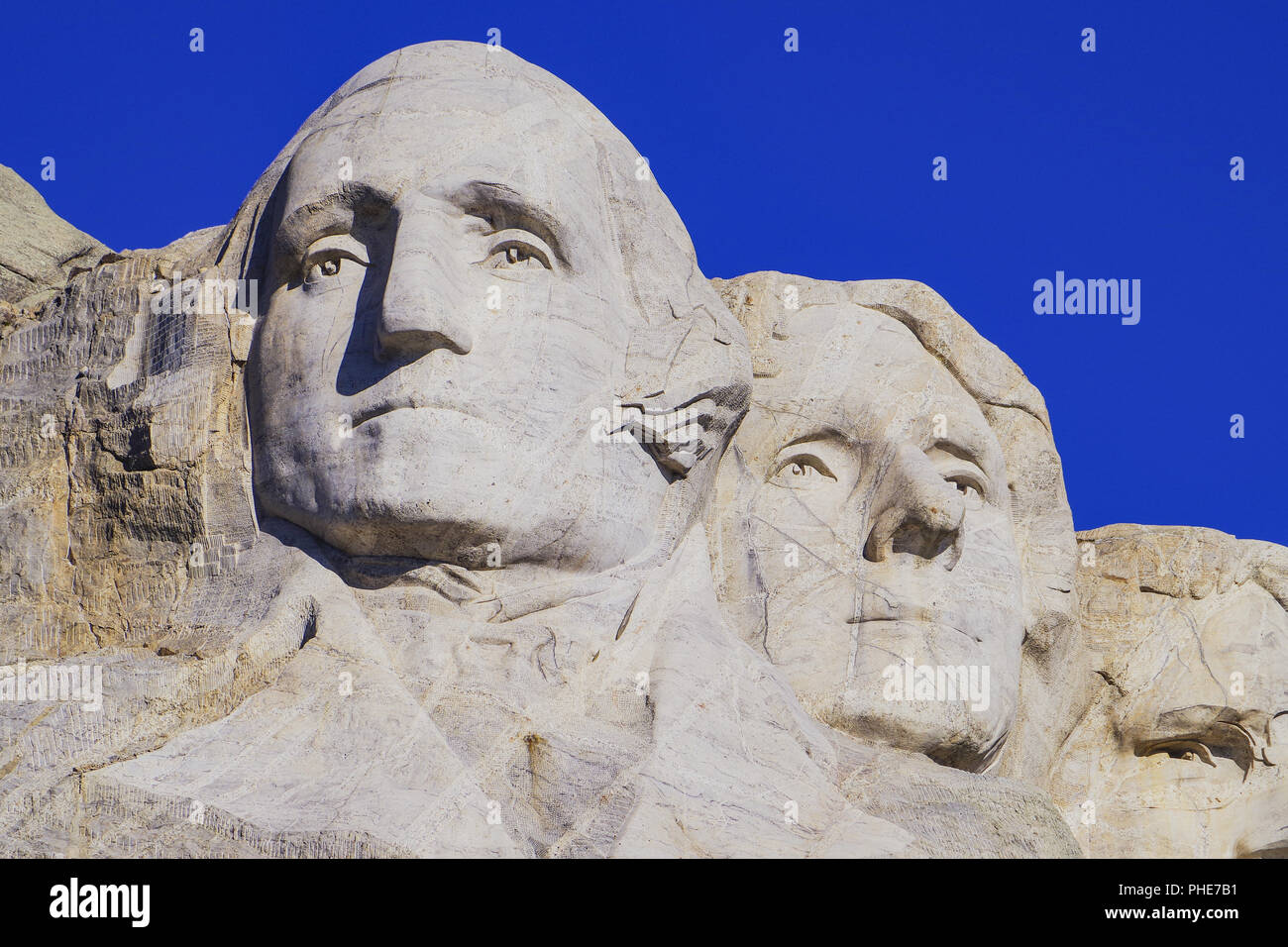 Presidential sculpture at Mount Rushmore National Monument, South ...