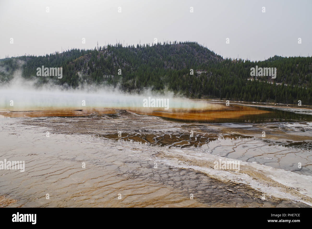 Yellowstone National Park USA and geothermal springs Stock Photo - Alamy