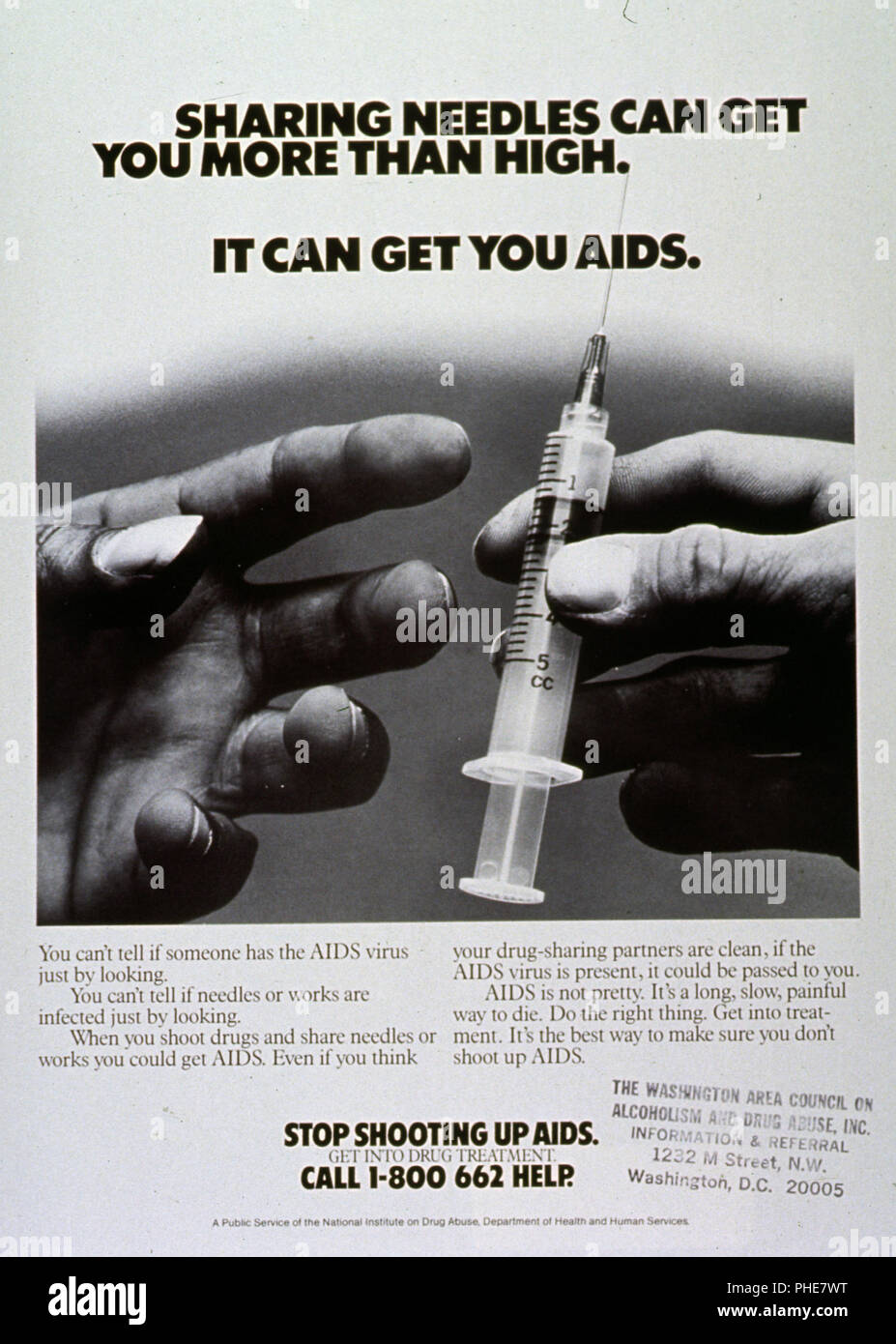1980s aids poster hi-res stock photography and images - Alamy