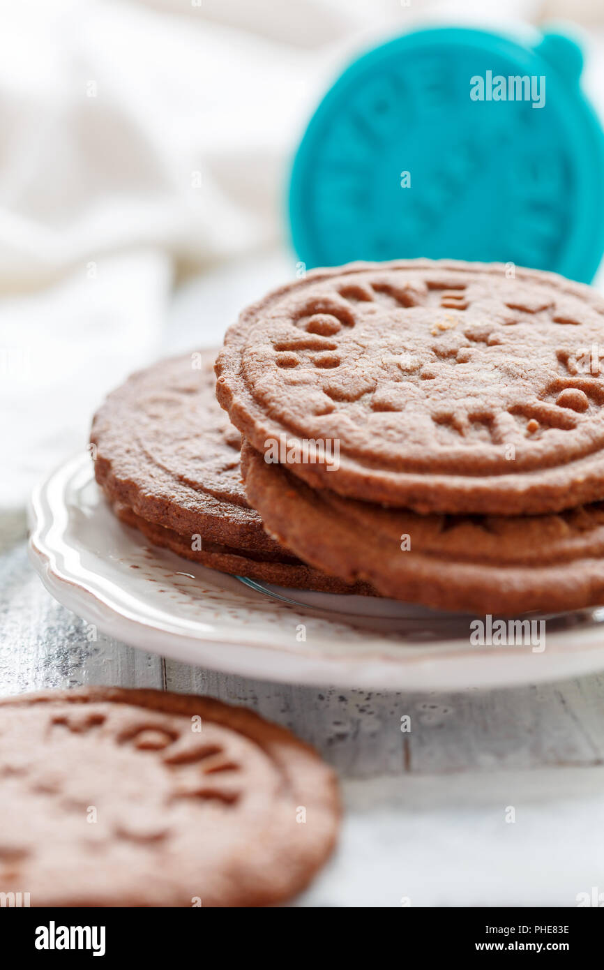 Homemade shortbread and stamp cookie cutter Stock Photo - Alamy