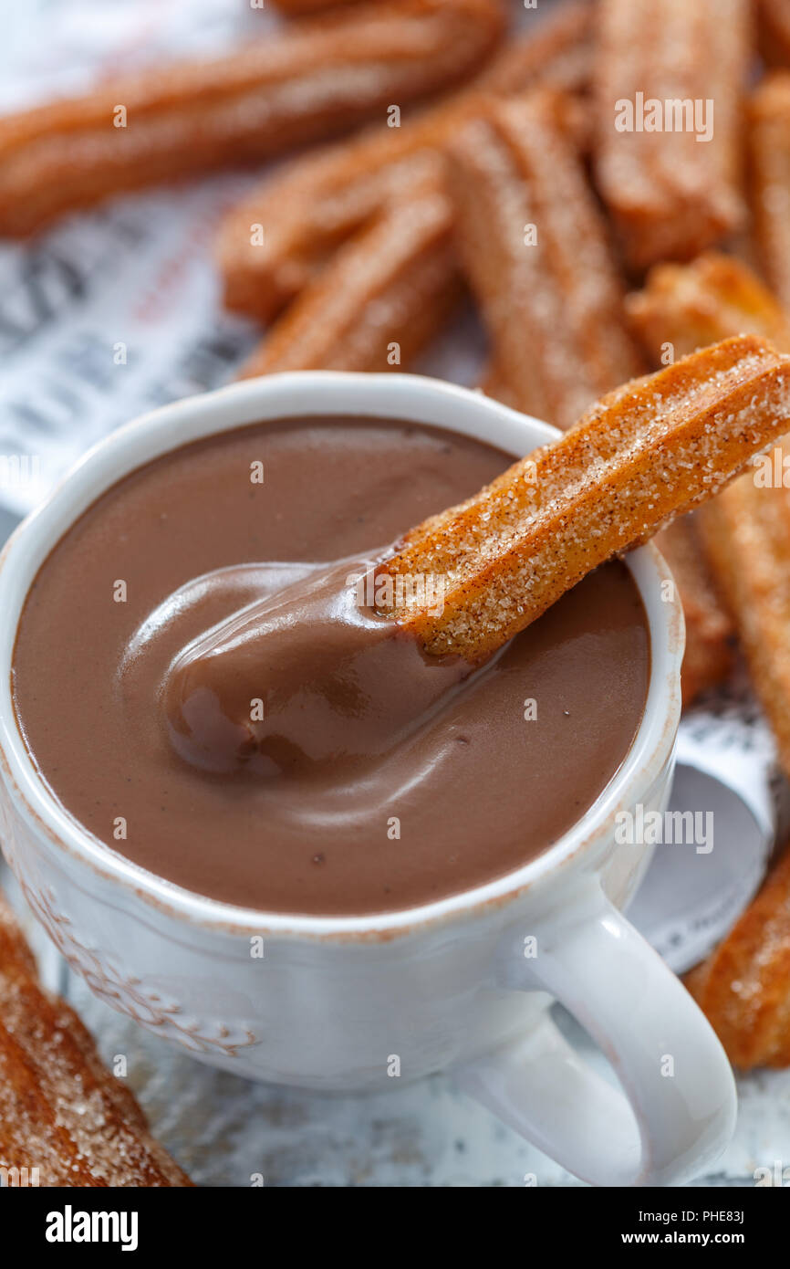 Traditional Spanish dessert churros Stock Photo - Alamy