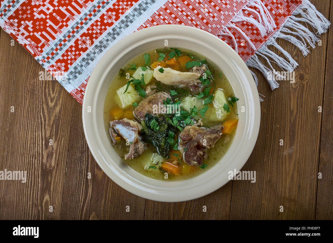 Serbian Lamb Vegetable Soup Stock Photo - Alamy