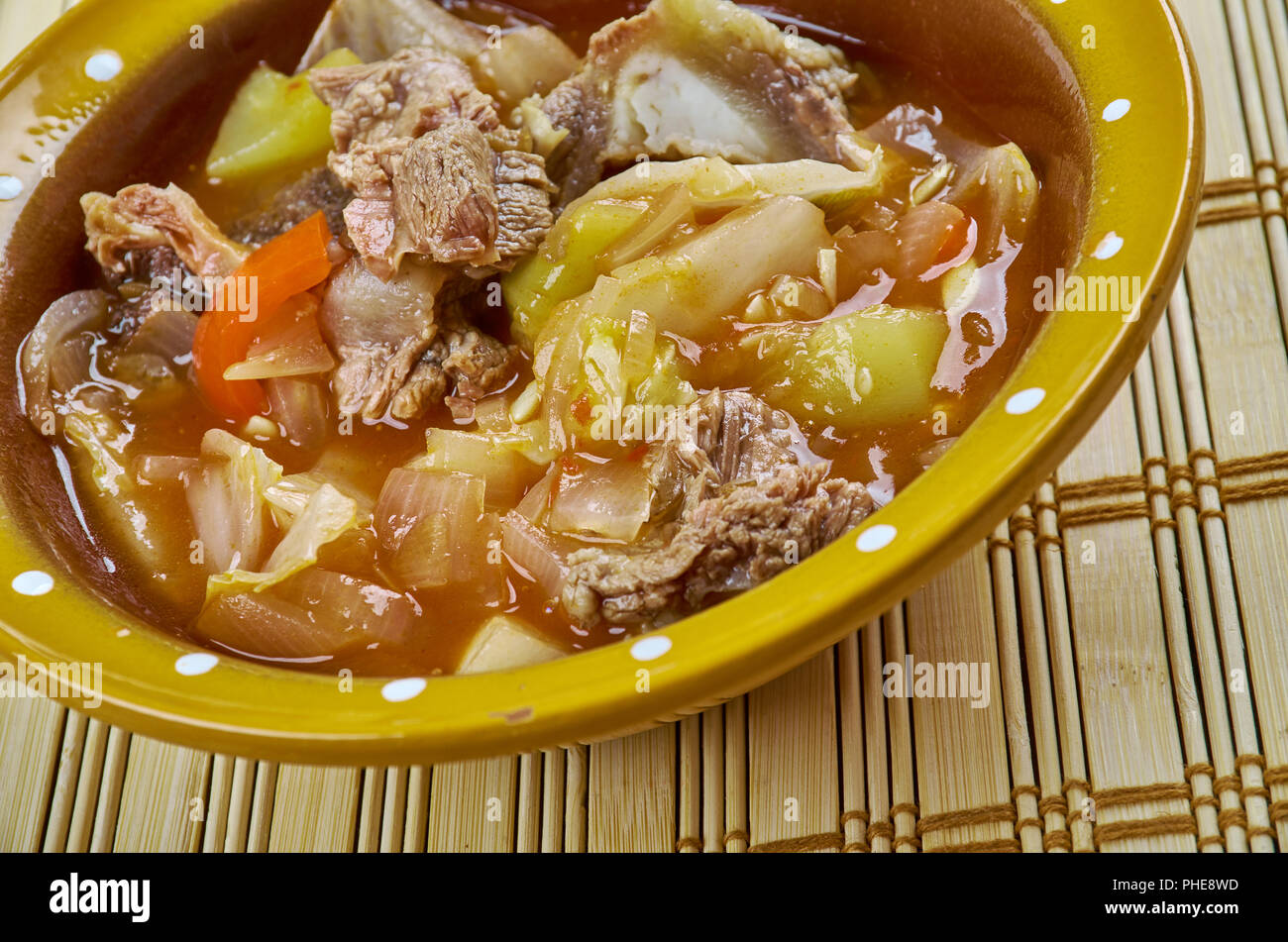 Romanian Vegetable stew with beef Stock Photo - Alamy