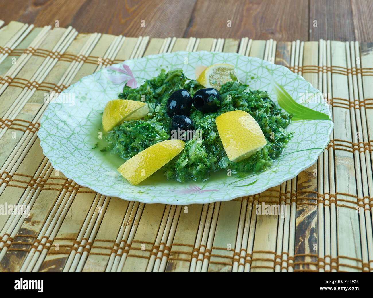 Moroccan Mallow Salad Stock Photo - Alamy