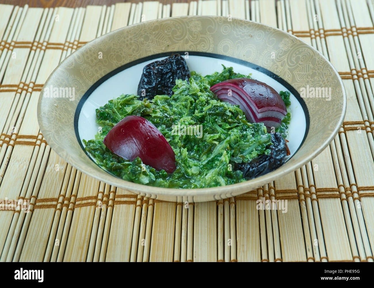 Khoresh Aloo Esfenaj Stock Photo - Alamy