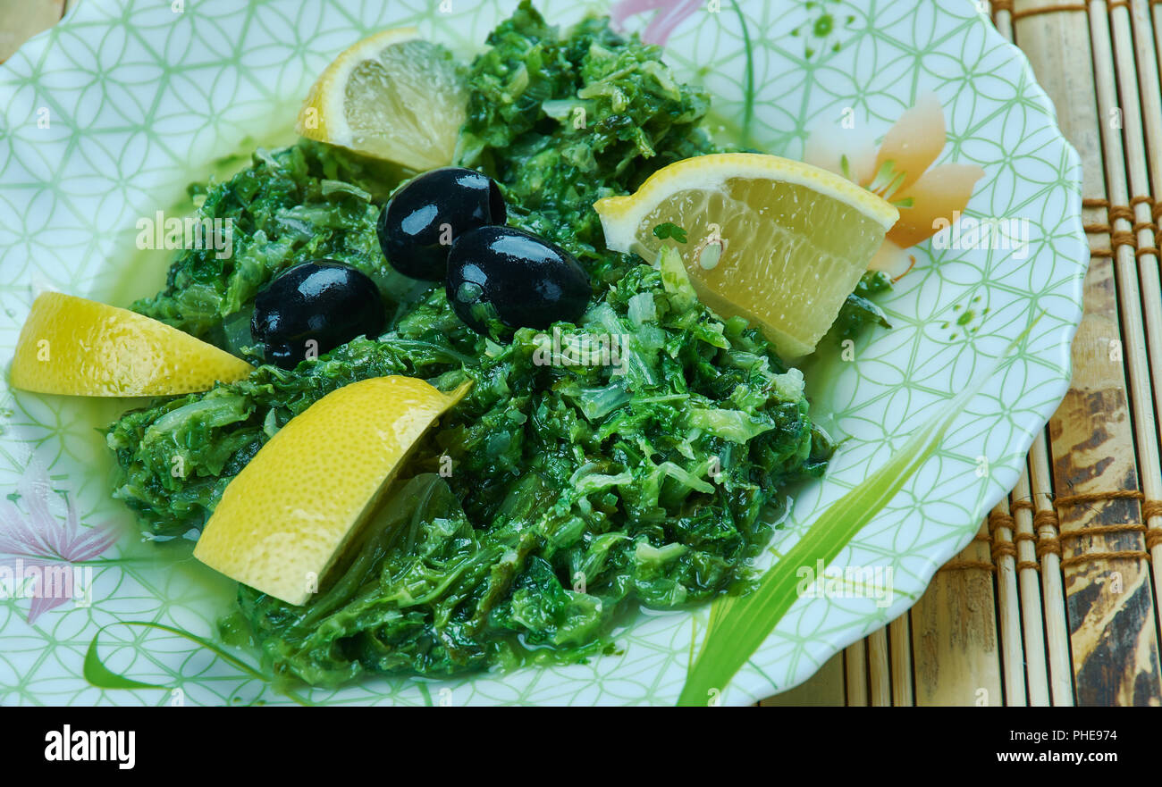 Moroccan Mallow Salad Stock Photo - Alamy