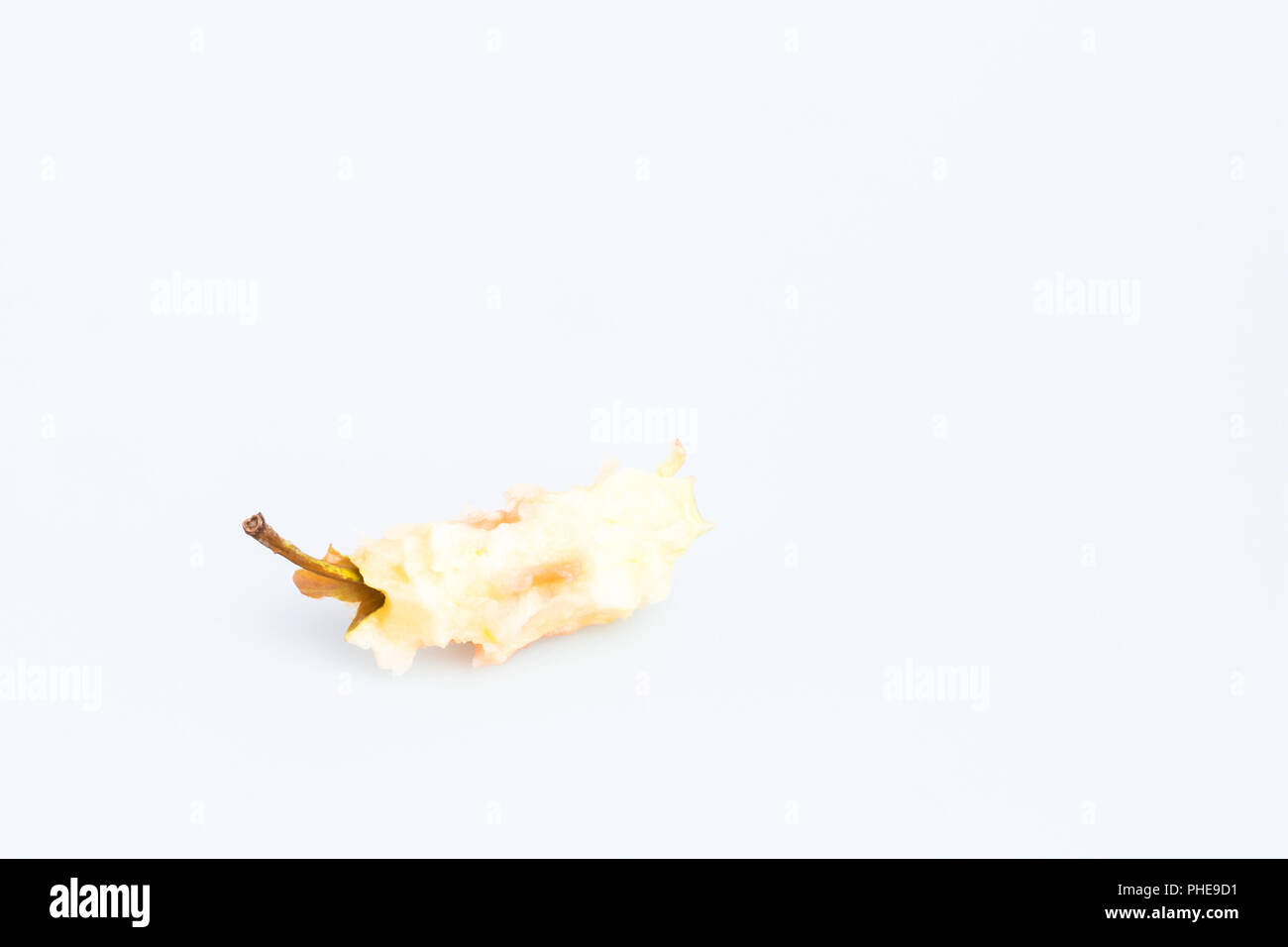 Apple torsel on White Background Stock Photo - Alamy