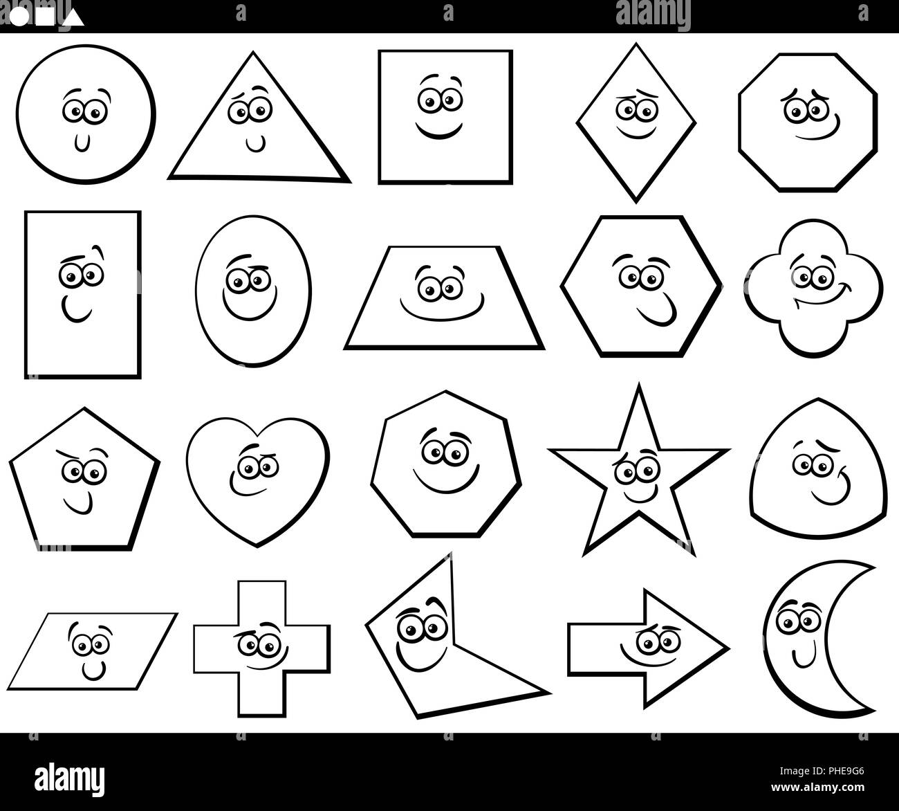 Octagon coloring Black and White Stock Photos & Images - Alamy