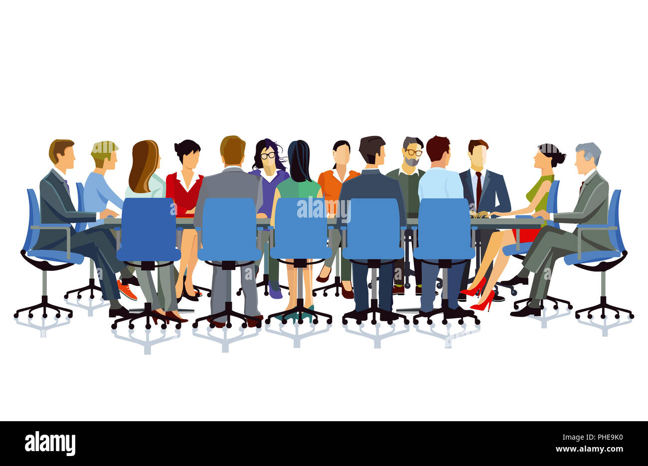 Meeting and discussion in the group Stock Photo - Alamy
