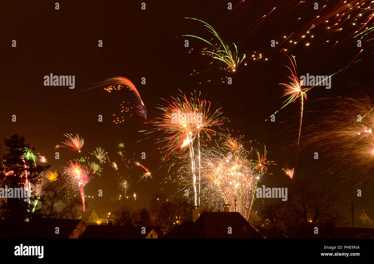 New year's eve fireworks germany hi-res stock photography and images ...