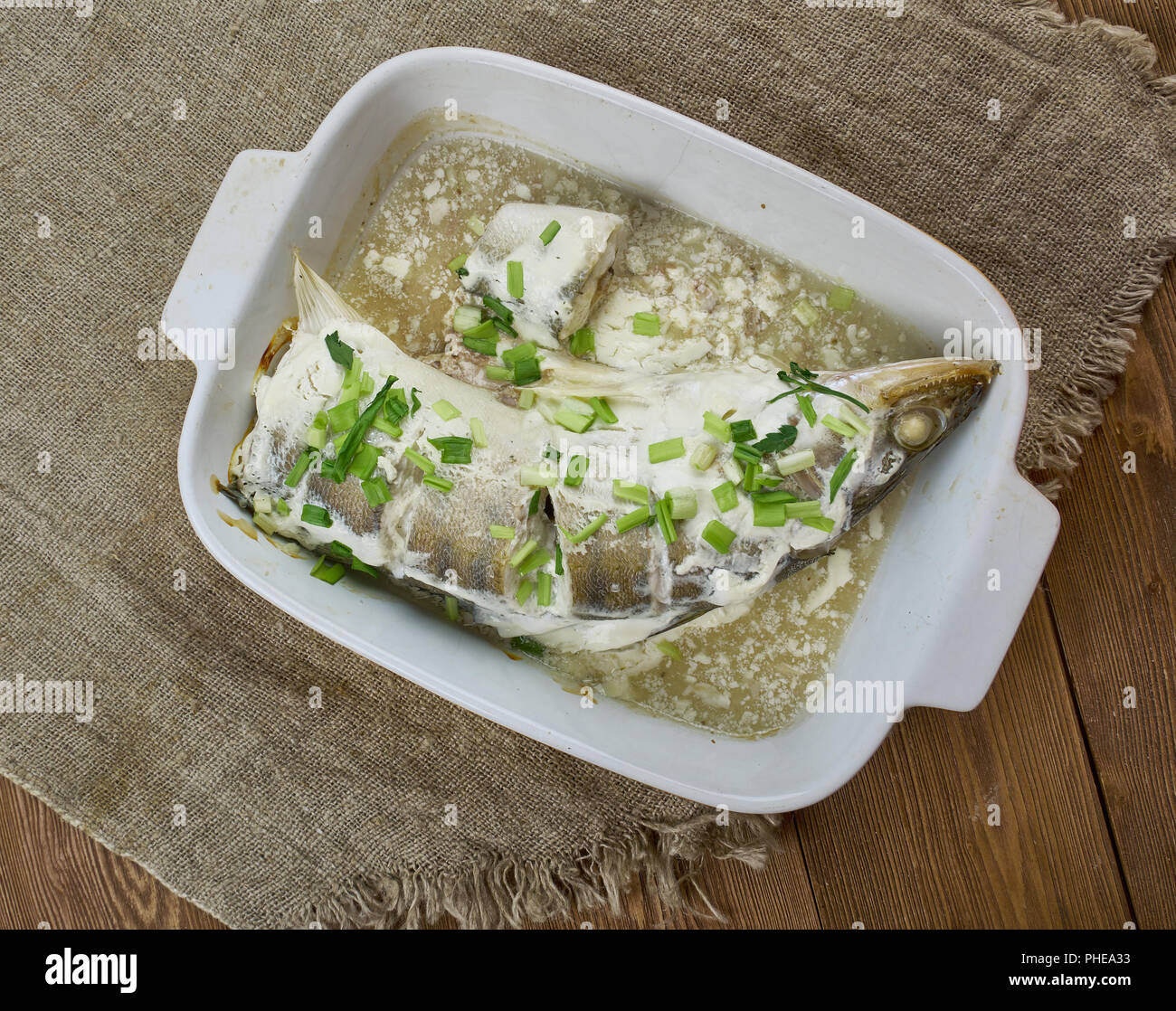 Fish Tatar dish Stock Photo - Alamy