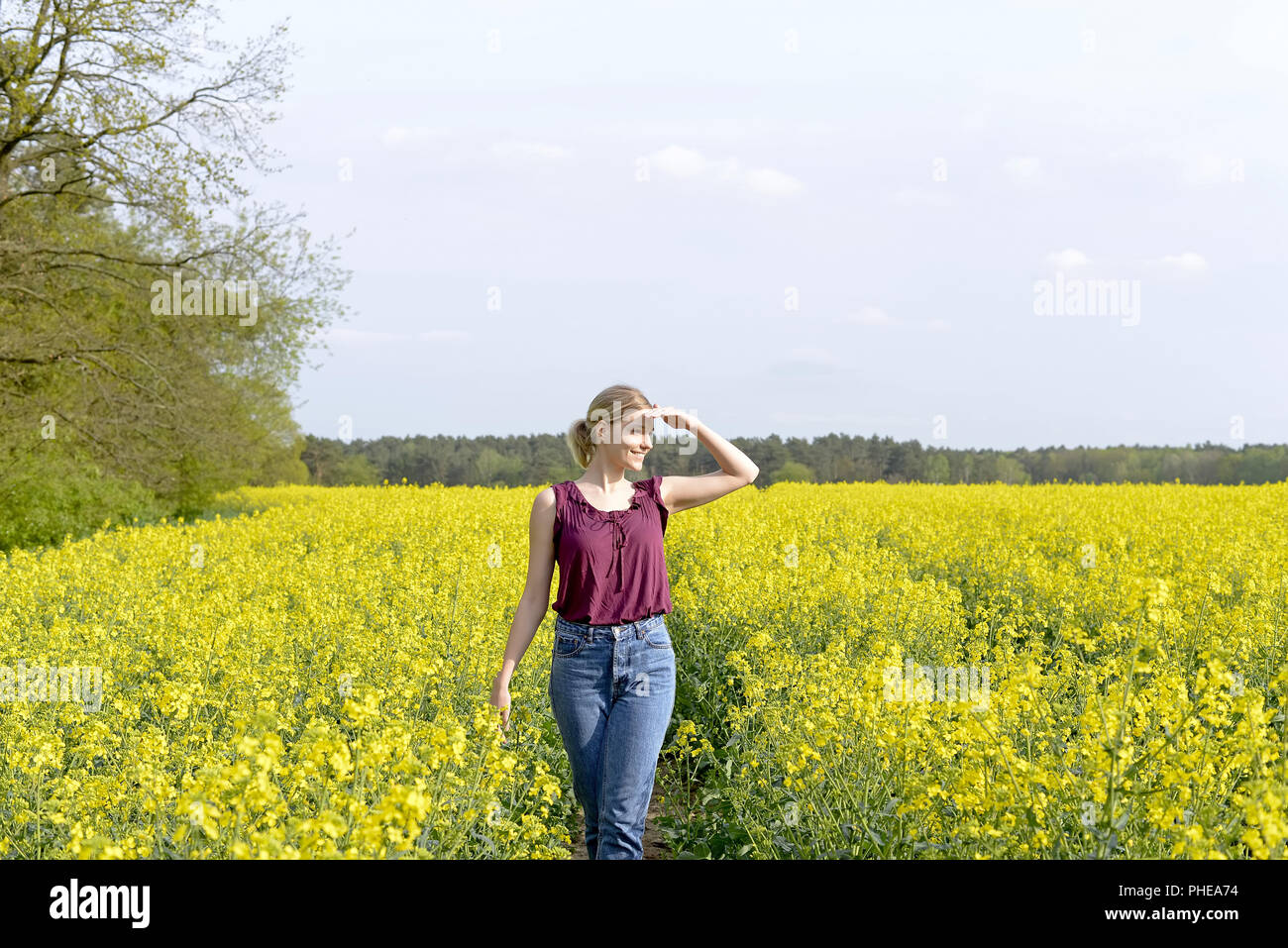 happy young woman with vision Stock Photo - Alamy