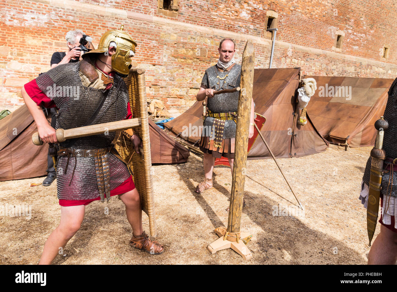 Fencing exercises of a roman soldier hi-res stock photography and ...