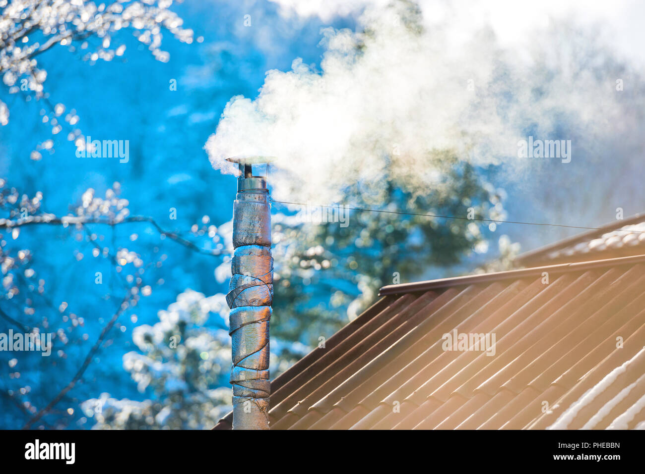 Chimney smoke sun hi-res stock photography and images - Alamy