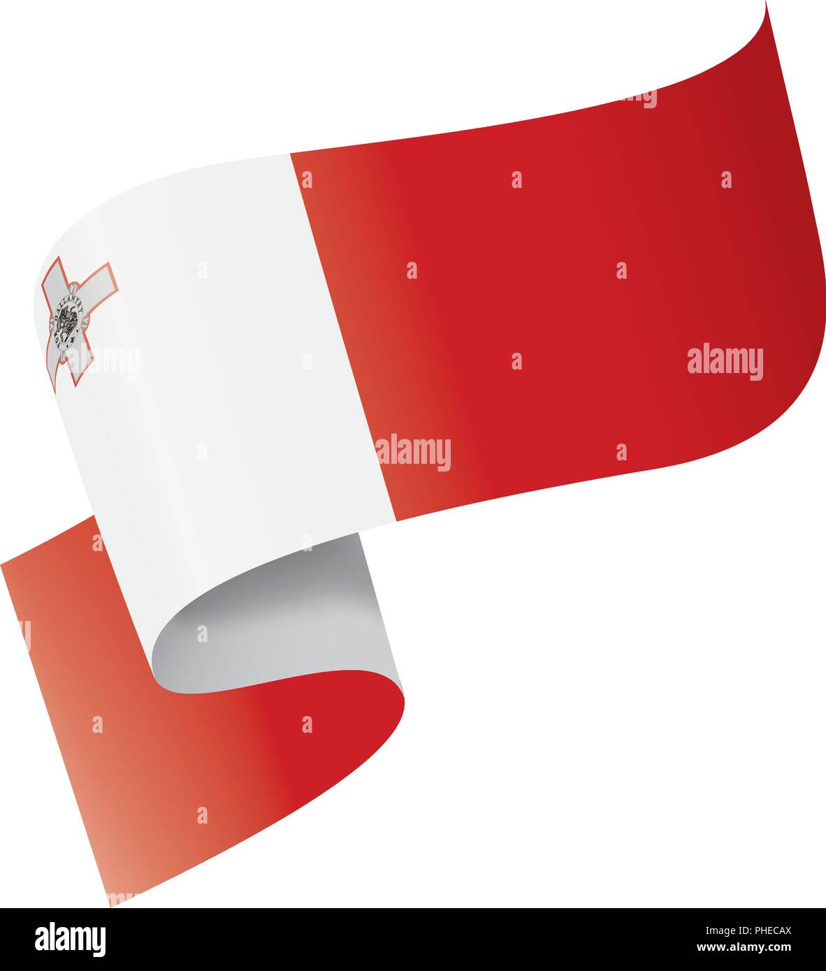 Malta flag, vector illustration on a white background Stock Vector ...