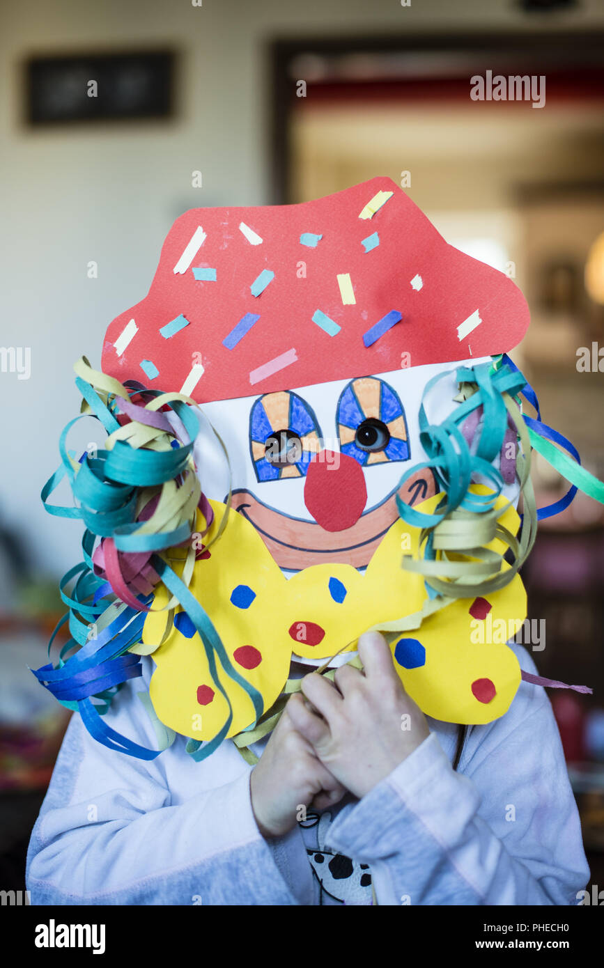 Child funny face mask hi-res stock photography and images - Alamy