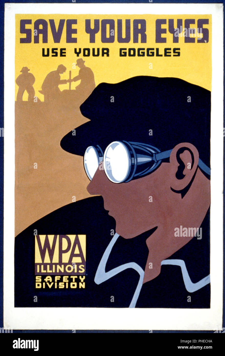 Poster for WPA Illinois Safety Division promoting safety and use of ...