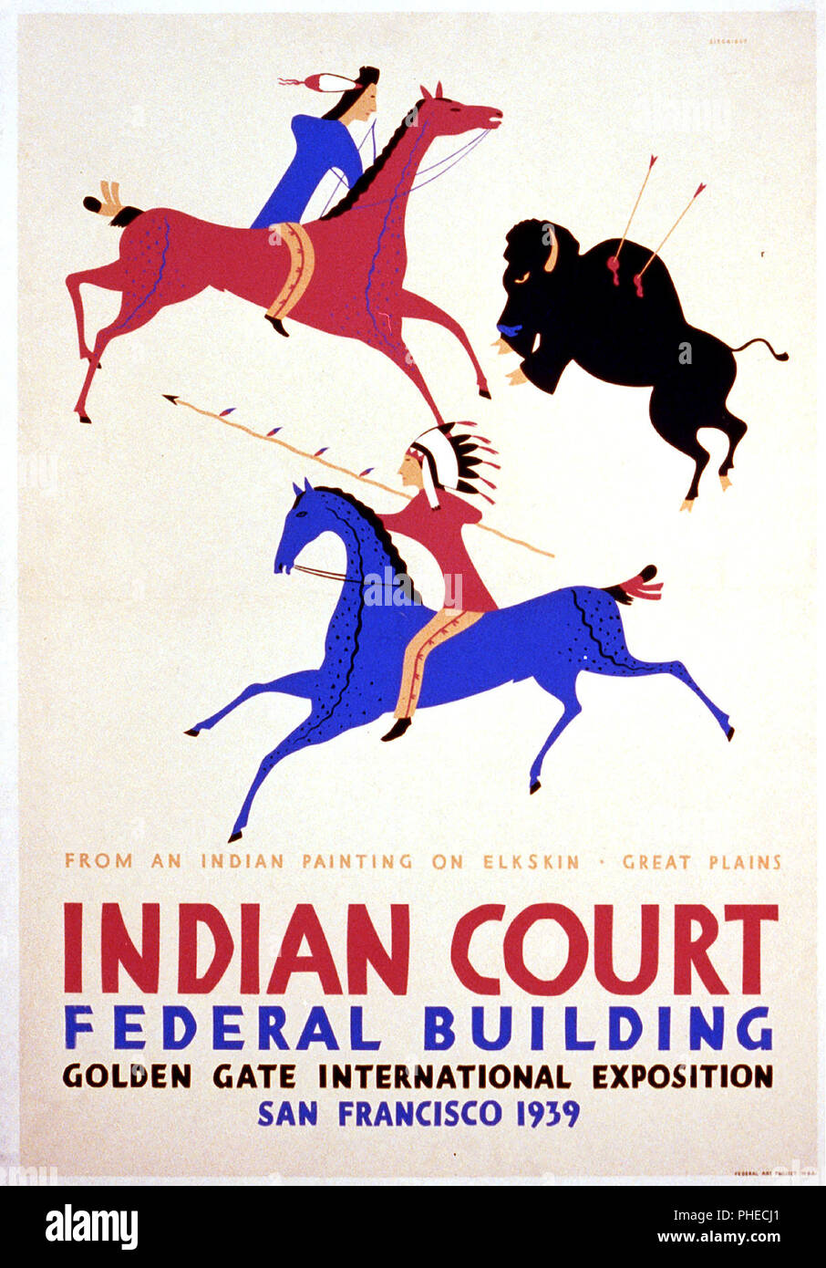 Poster for the Indian Court exhibit at the Golden Gate International ...