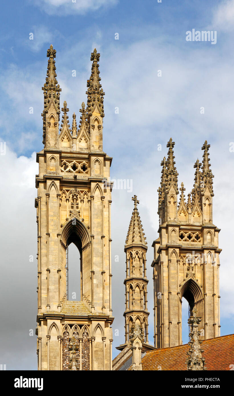 A view of the western towers of the parish church of St Michael and All ...