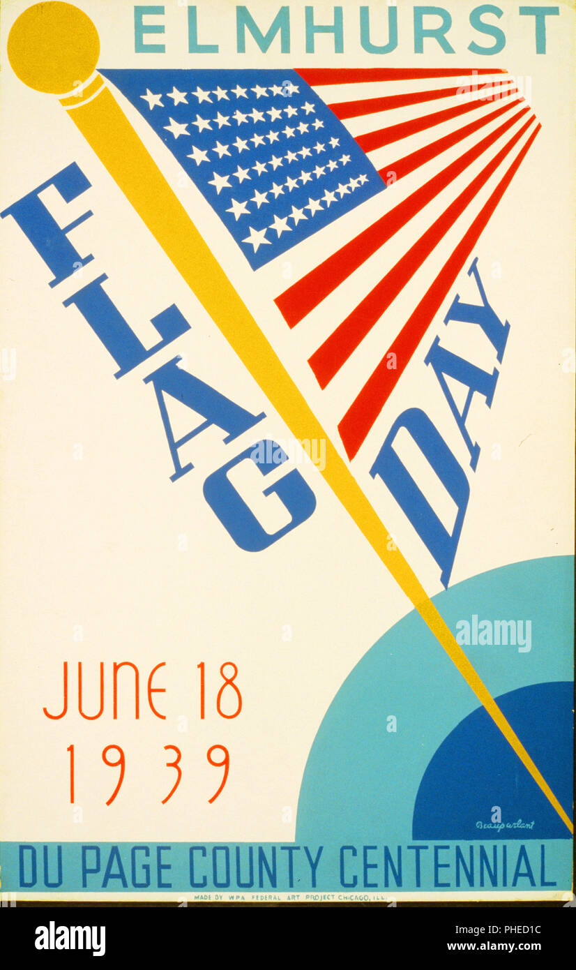 Poster showing American flag Stock Photo - Alamy