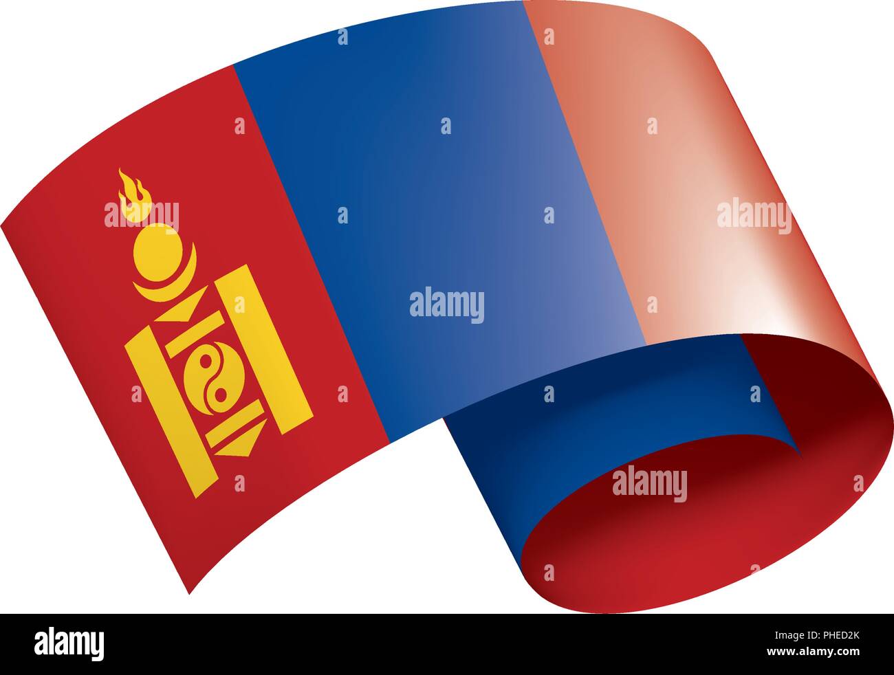 Mongolia flag, vector illustration on a white background Stock Vector ...