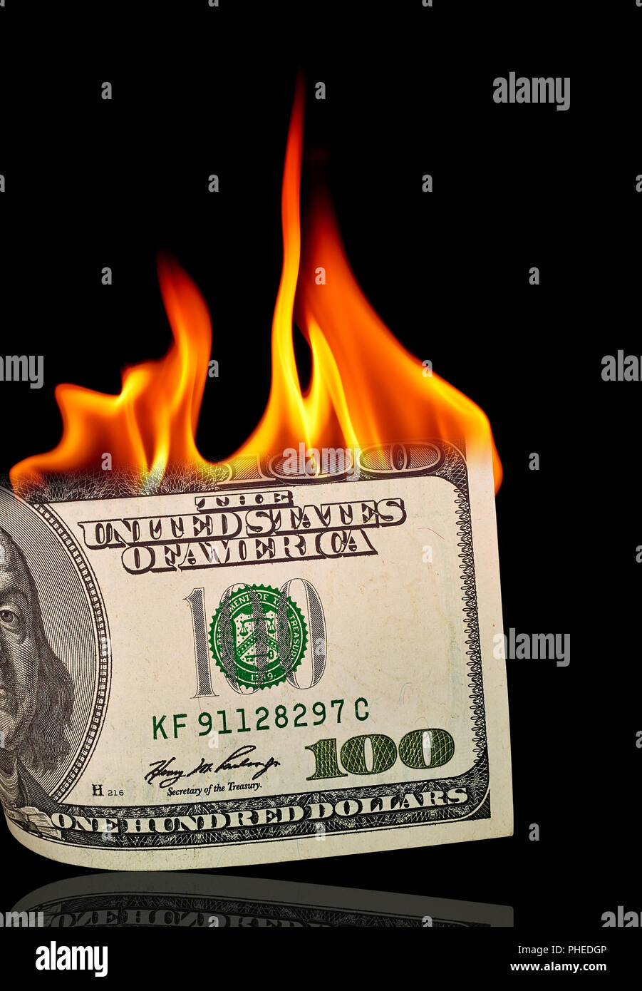 Burning Dollar Bill High Resolution Stock Photography and Images - Alamy