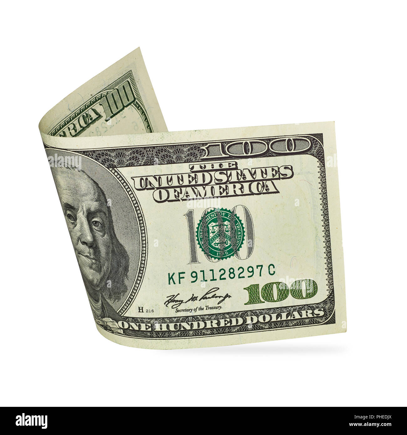 100 dollar bill cut out hi-res stock photography and images - Alamy
