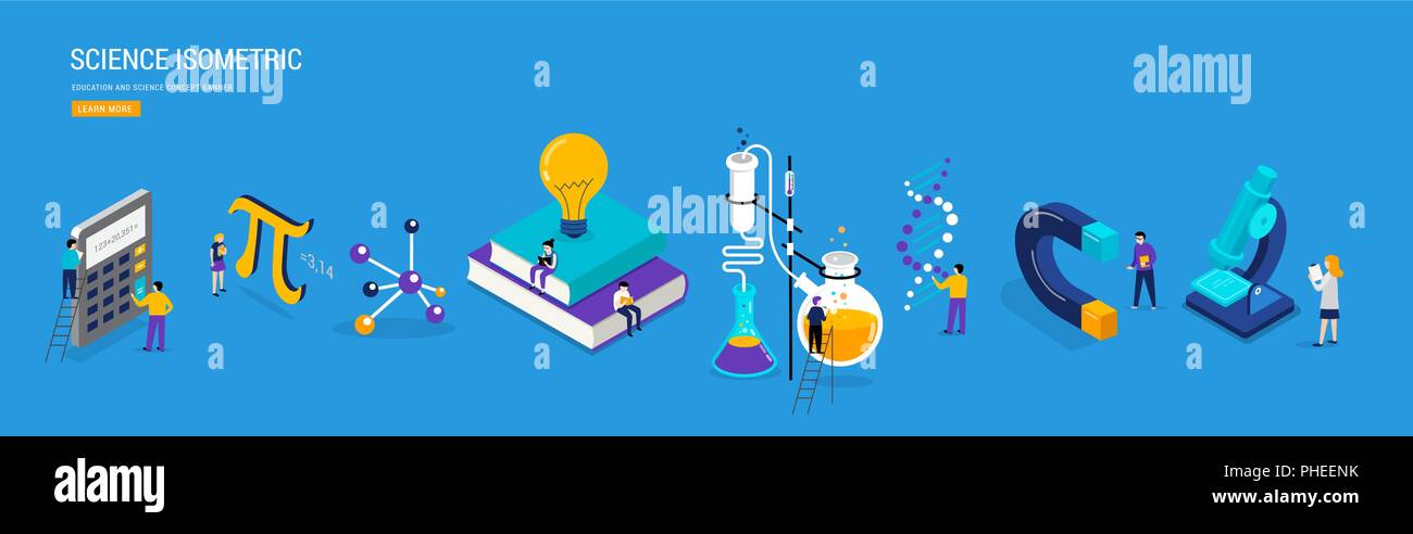 Science lab and school class. Education, mathematics, chemistry scene ...