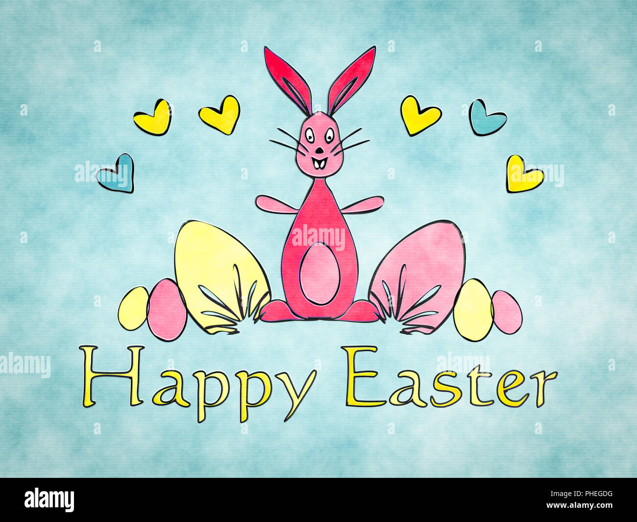 Cute cartoon bunny painting hi-res stock photography and images - Alamy