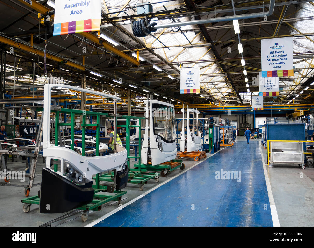 Interior of modern bus and coach manufacturing plant by Alexander ...
