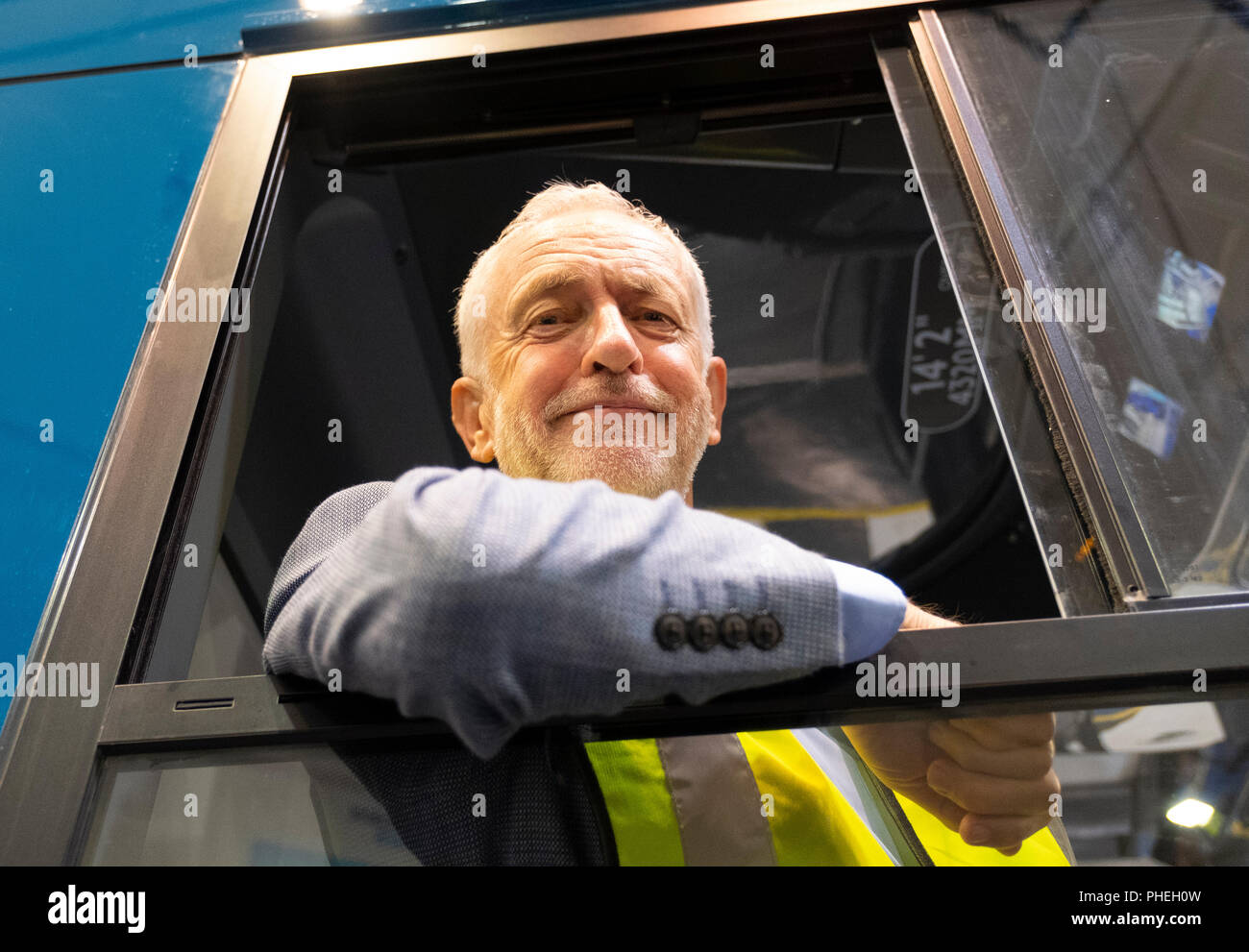 Falkirk, Scotland, UK; 20 August, 2018. Labour Leader Jeremy Corbyn and ...