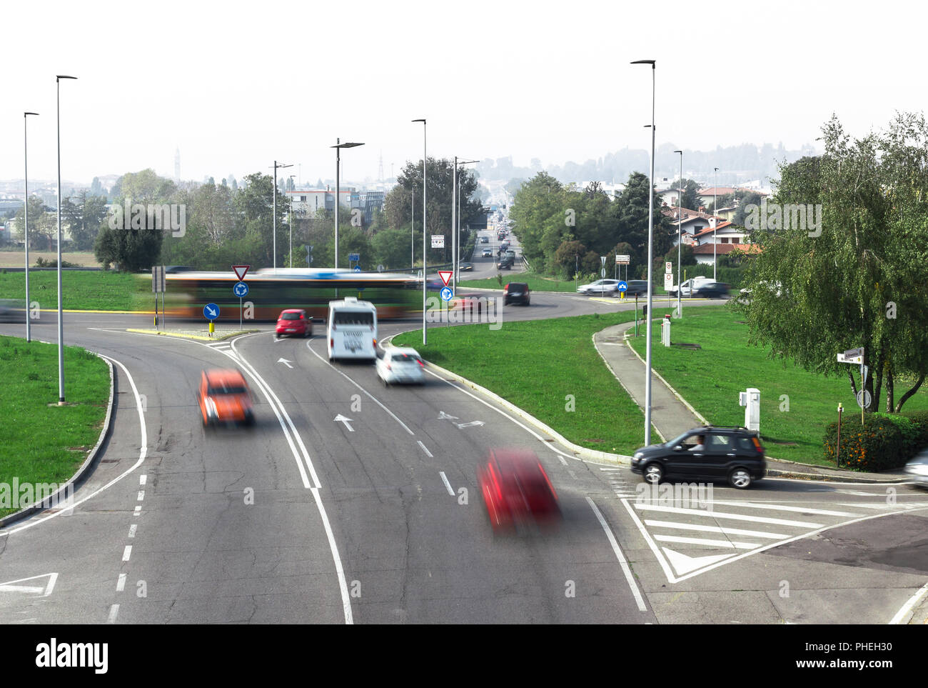 Roundabout junction hi-res stock photography and images - Alamy