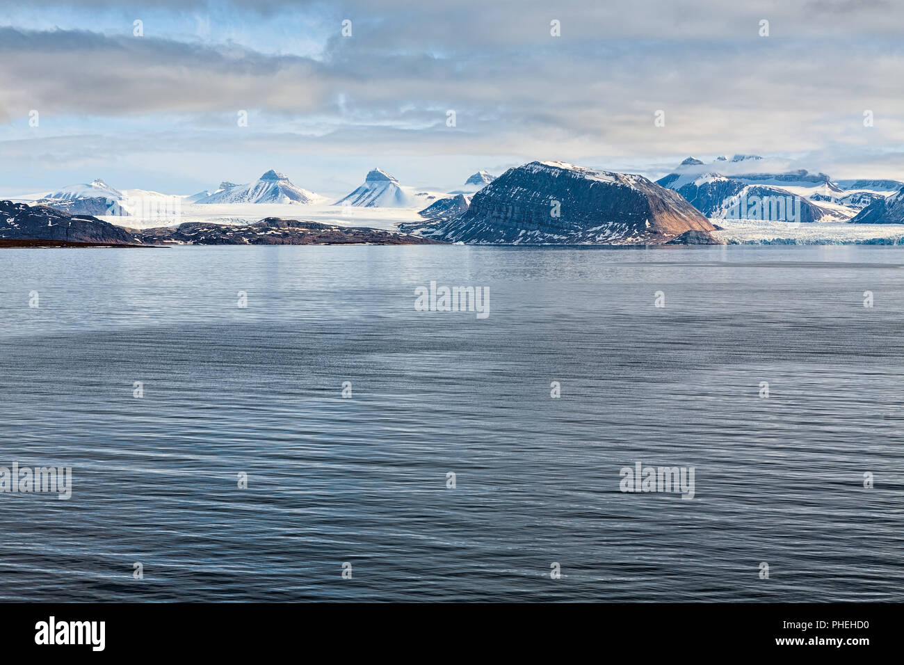 Mountains and glacier in Svalbard islands Stock Photo - Alamy