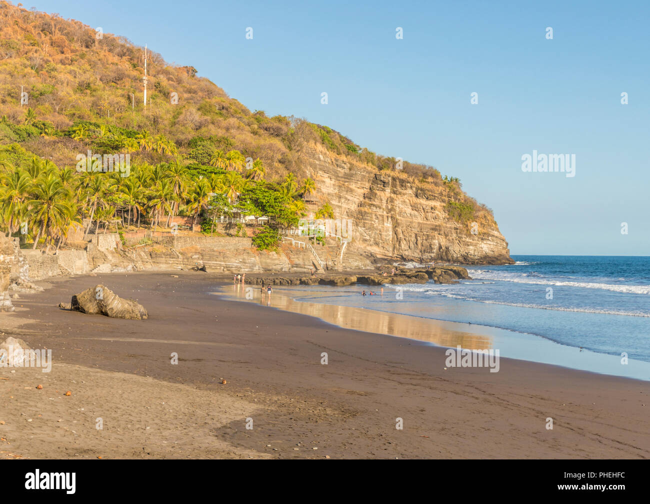 A typical view in El Zonte in El Salvador Stock Photo - Alamy