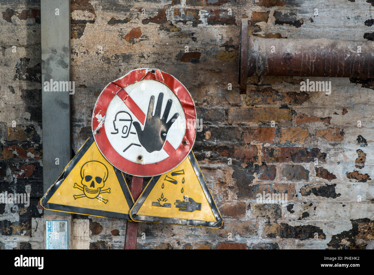 Signs for Dangerous Things and Poison Stock Photo - Alamy